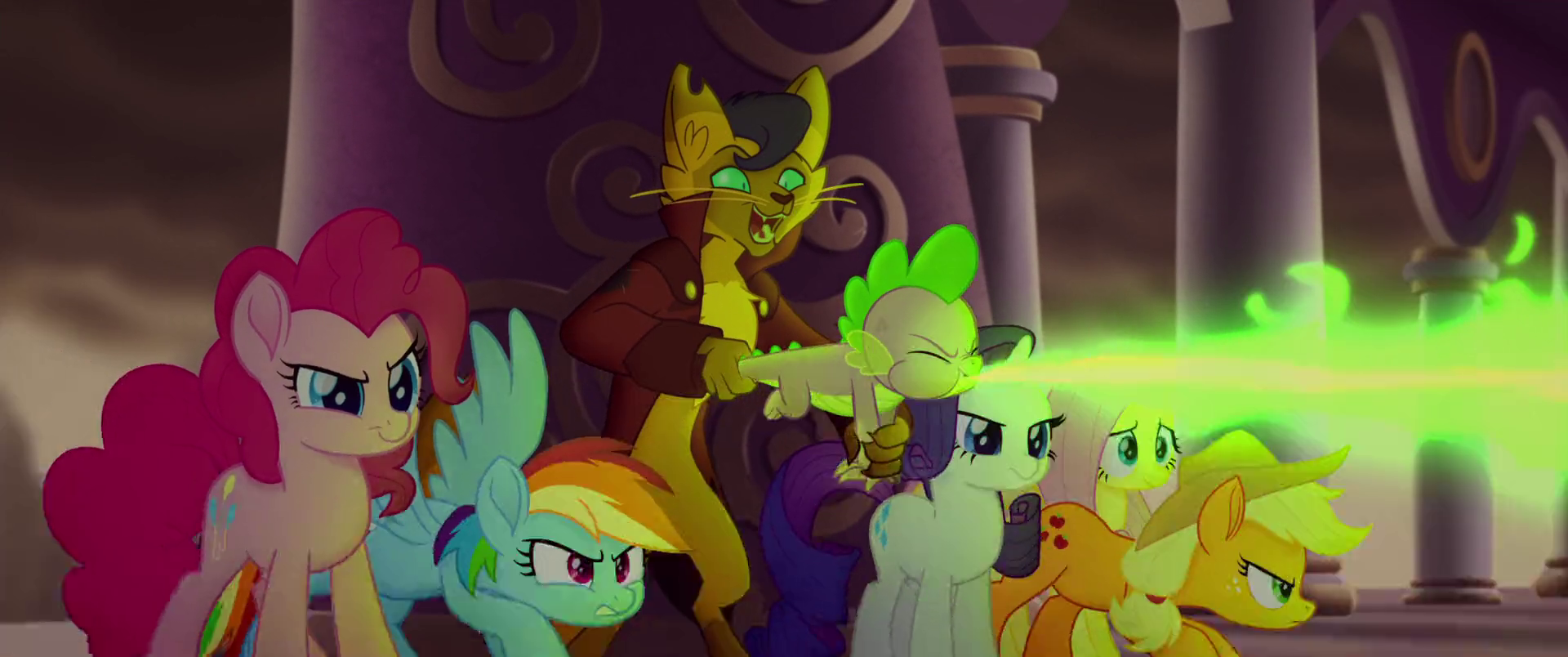 #1741834 - safe, screencap, spike, bird, dragon, roc, molt down, burned ...