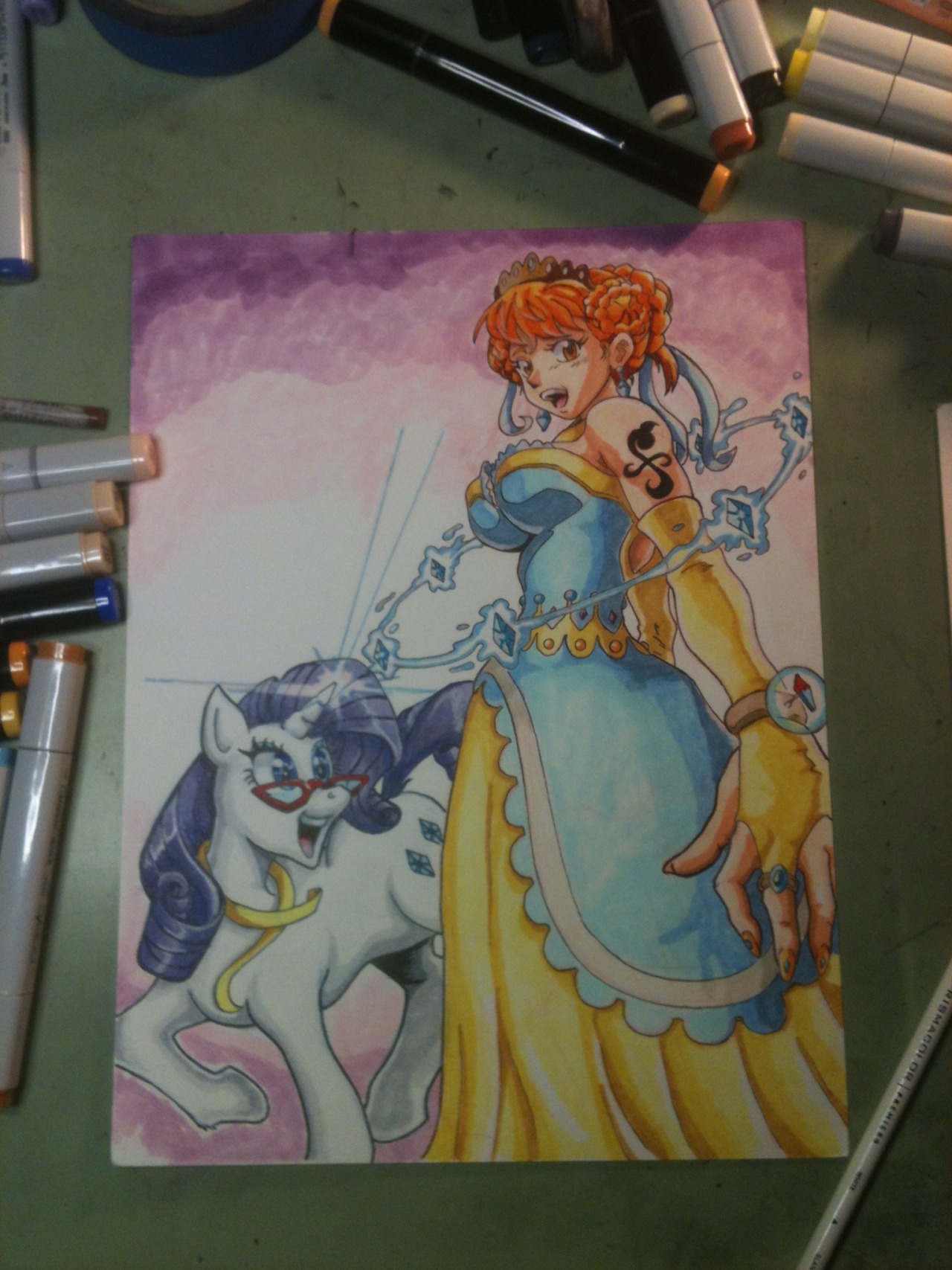 #263996 - safe, artist:irie-mangastudios, rarity, clothes, crossover ...