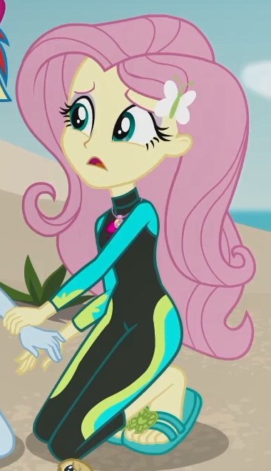 #2104601 - safe, artist:marcorulezzz, edit, edited screencap, screencap, fluttershy, human, blue ...