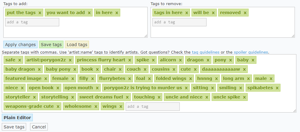 [Userscript] Bulk Tag Editor - Site and Policy - Forums - Derpibooru