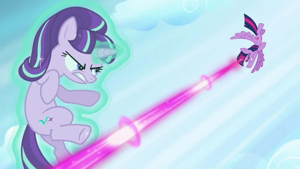 #3275119 - safe, artist:puzzlshield2, starlight glimmer, oc, oc:puzzle ...