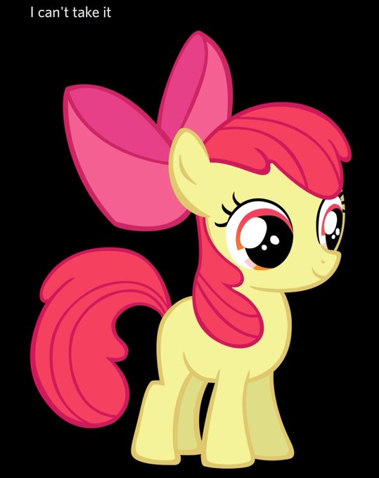#3231593 - safe, artist:larvaecandy, apple bloom, earth pony, pony, g4, black background, creepy ...