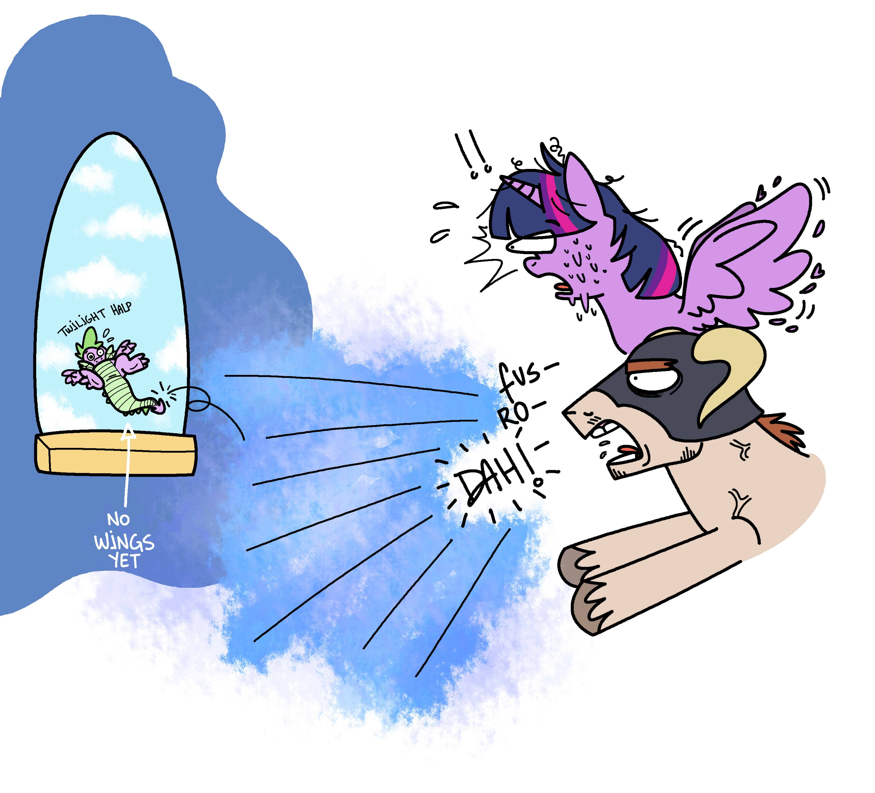 #3554445 - safe, artist:breezybay, spike, twilight sparkle, alicorn ...